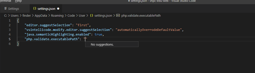 Visual Studio(VS) Code提示php.executablePath配置问题 – 清风亦平凡